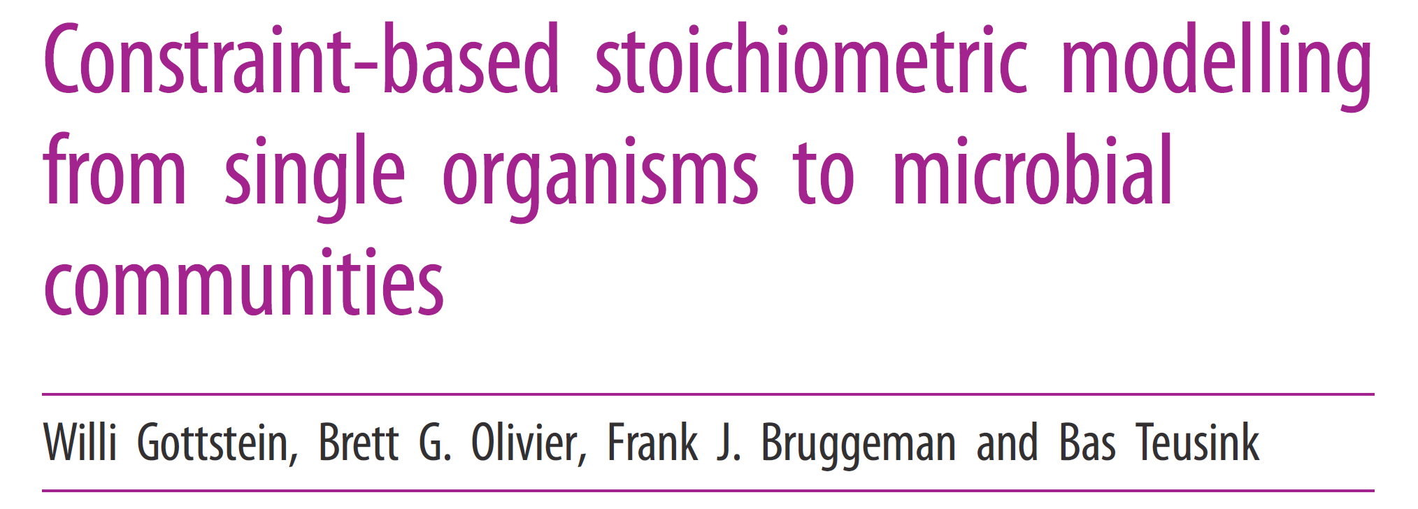 Willi, Brett, Frank and Bas have published a review on constraint-based ...
